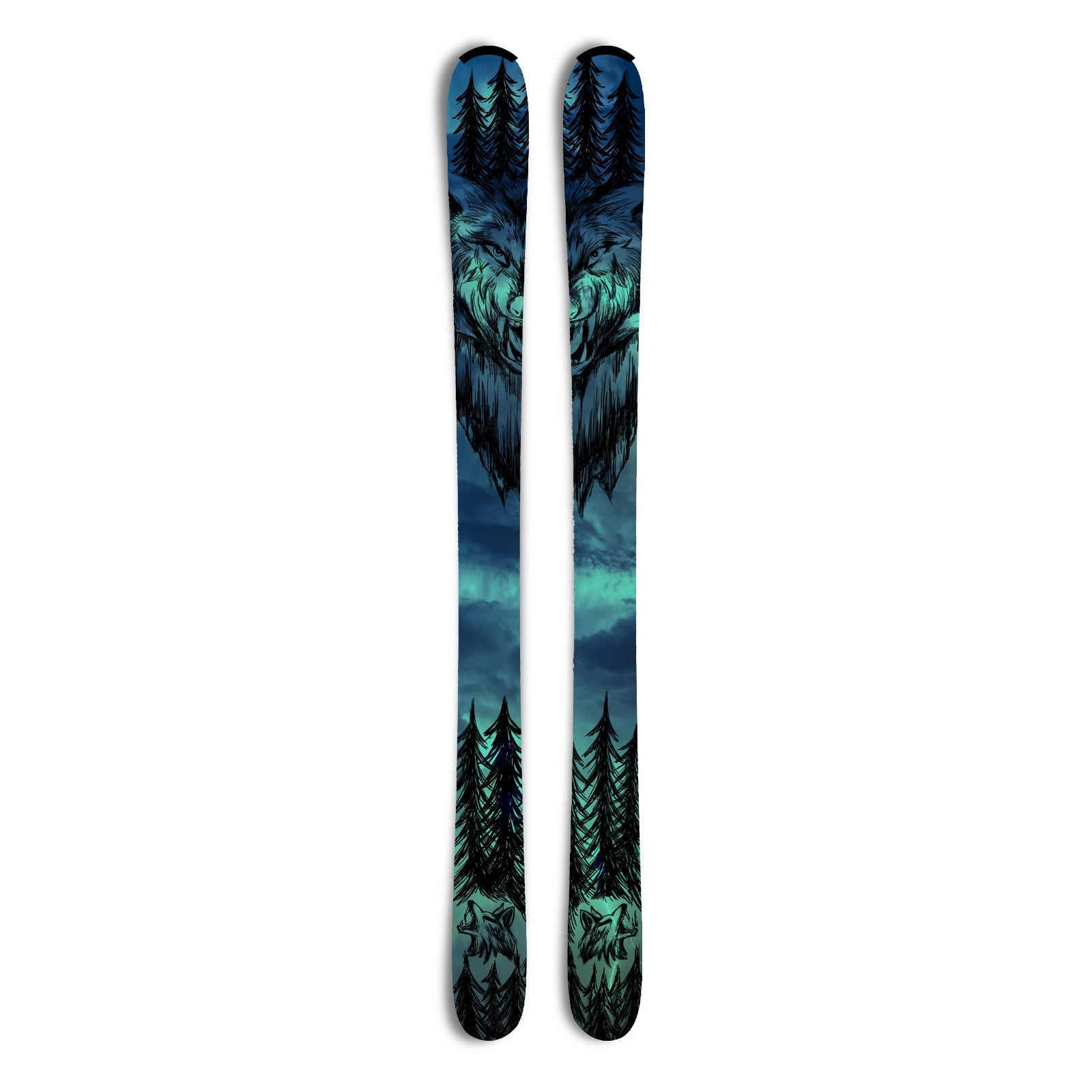 Stormy Wolf Ski Wraps - Alpha Predator Design | Sick Grab